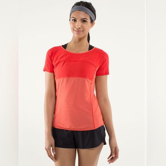 lululemon athletica | Tops | Lululemon Run Fast Track Short Sleevelove ...